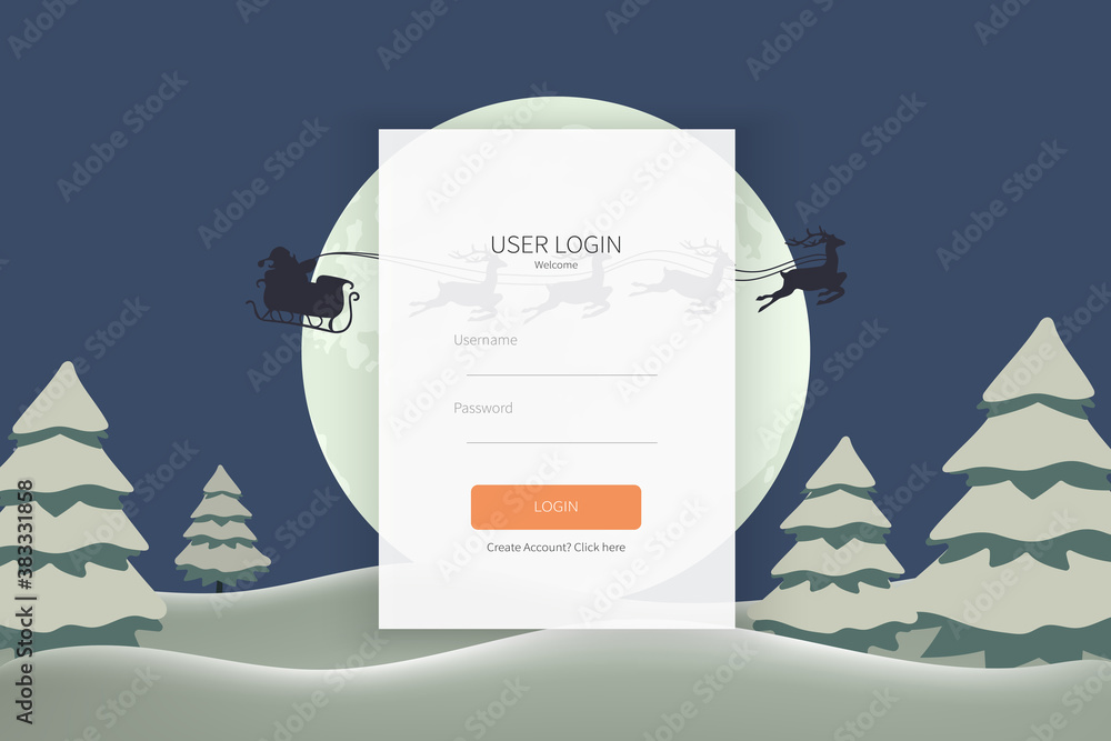 Landing page sign up form template design. Flat vector illustration ...