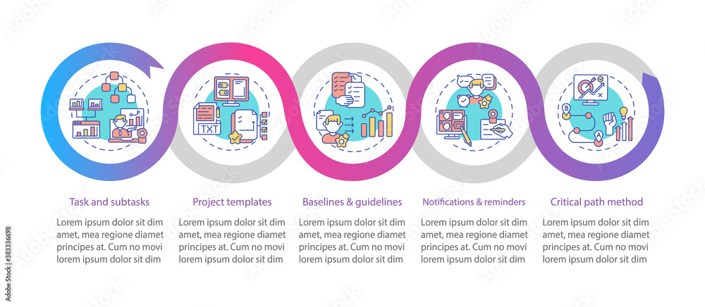 Remote job tool structure vector infographic template. Guides ...