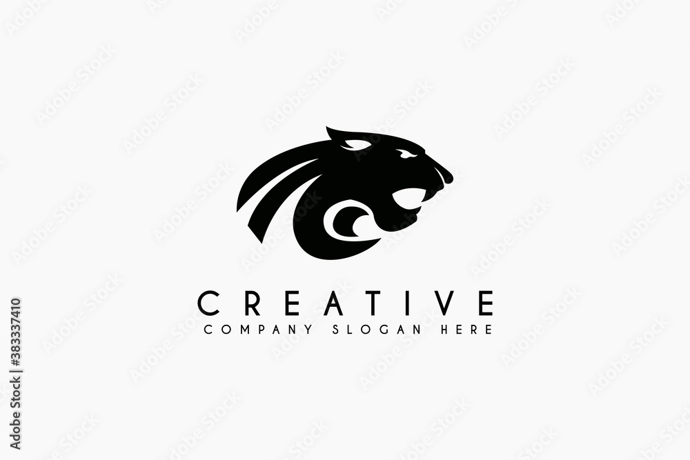 Panther logo design vector illustration isolated on white background ...
