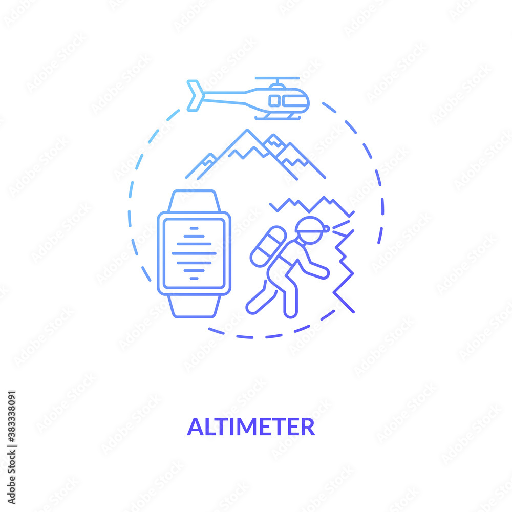 Altimeter concept icon. Device capability idea thin line illustration ...