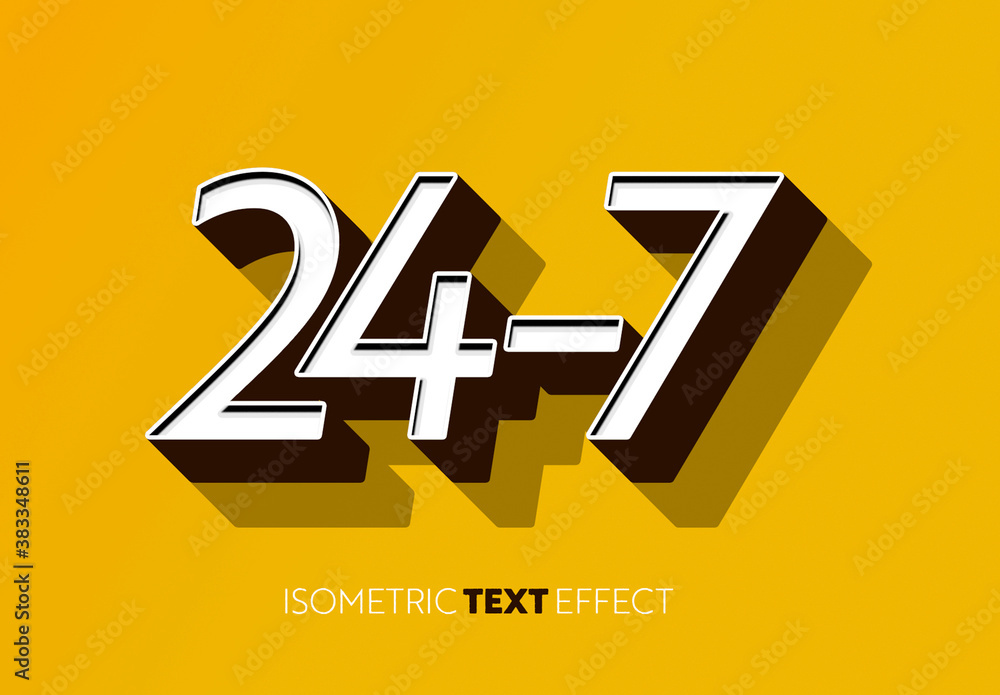 Isometric Logo Design Text Effect Mockup Stock Template | Adobe Stock