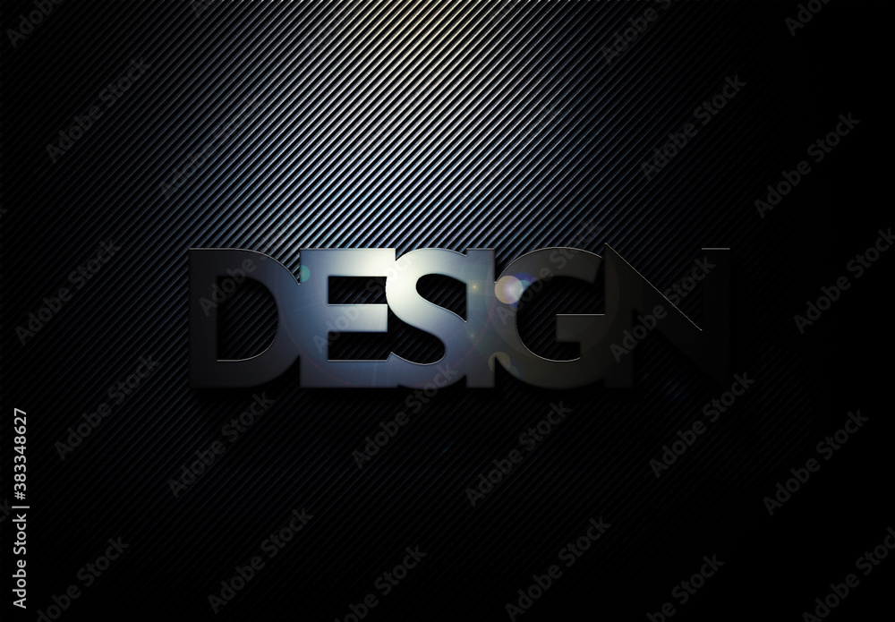 Black Metallic Logo Design Text Effect Mockup Stock Template | Adobe Stock