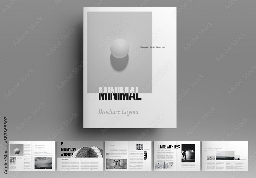 Minimal Brochure Layout Stock Template | Adobe Stock