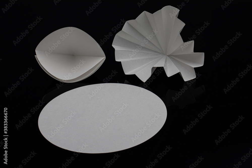 Filter paper in laboratory. Scientists are chemical filtration by ...
