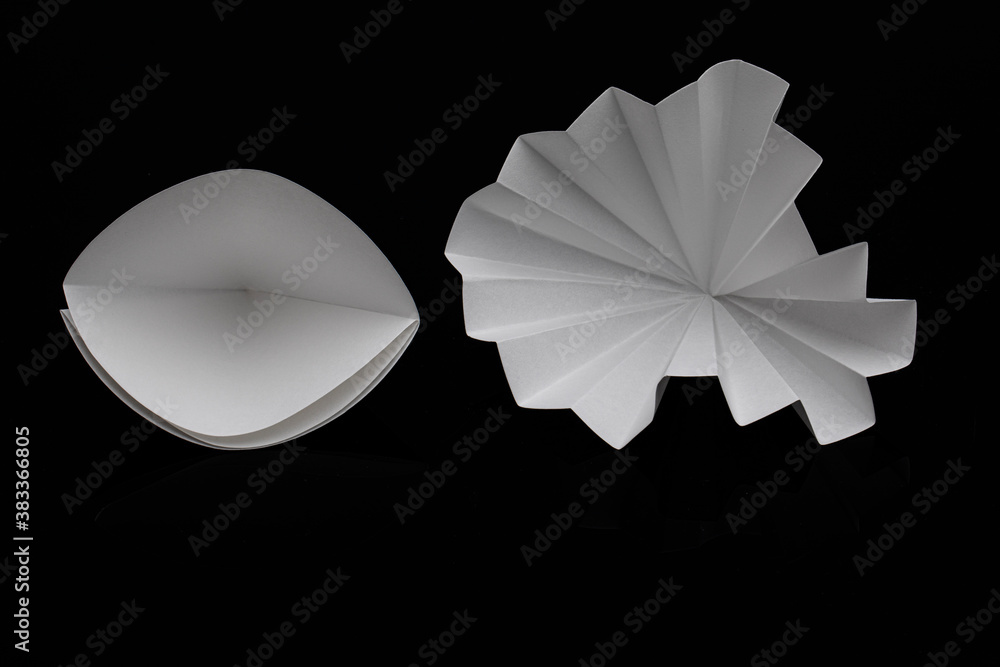 Filter paper in laboratory. Scientists are chemical filtration by ...