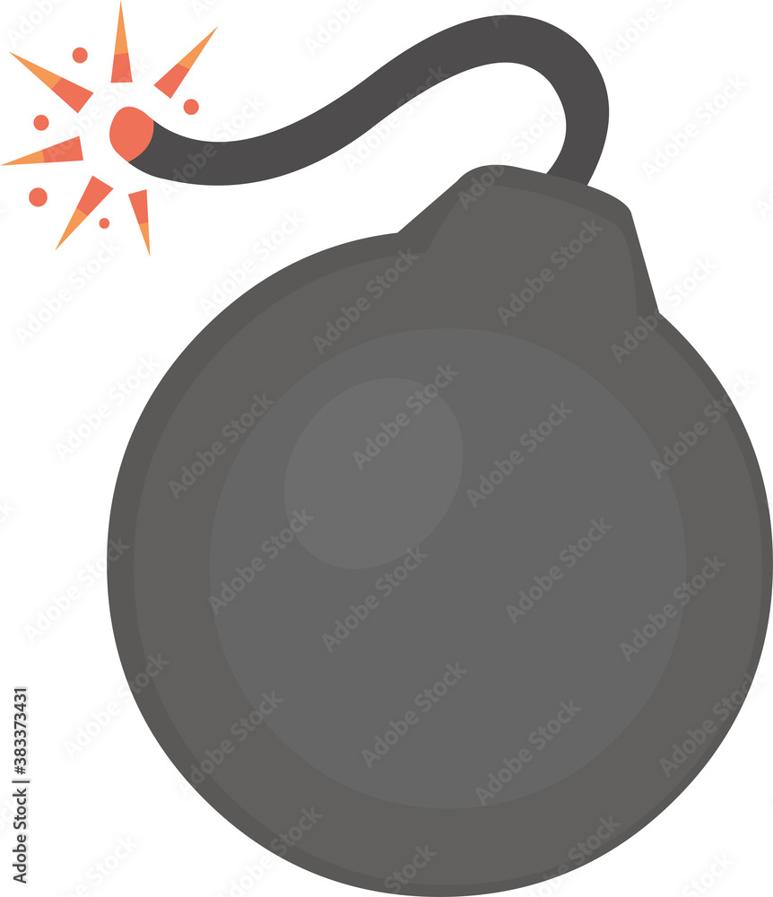 Vector illustration of a bomb emoticon Stock Vector | Adobe Stock
