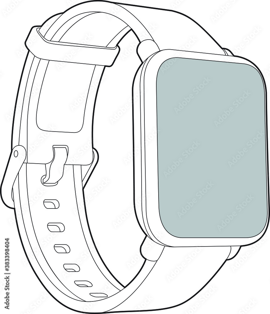 Professional Smart Watch Vector / Line Drawing. Icon, Logo, Design ...
