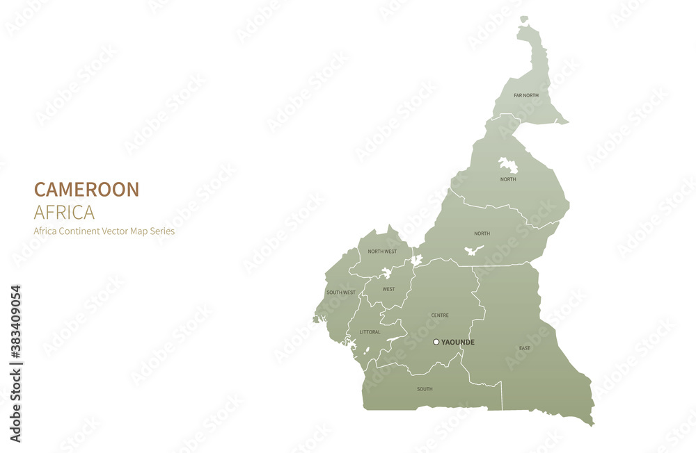 Cameroon map. vector map of african countries. Stock Vector | Adobe Stock
