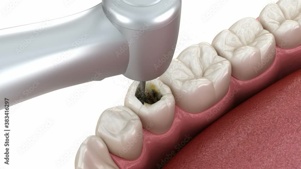 Video „Premolar tooth restoration with composite filling. Medically ...