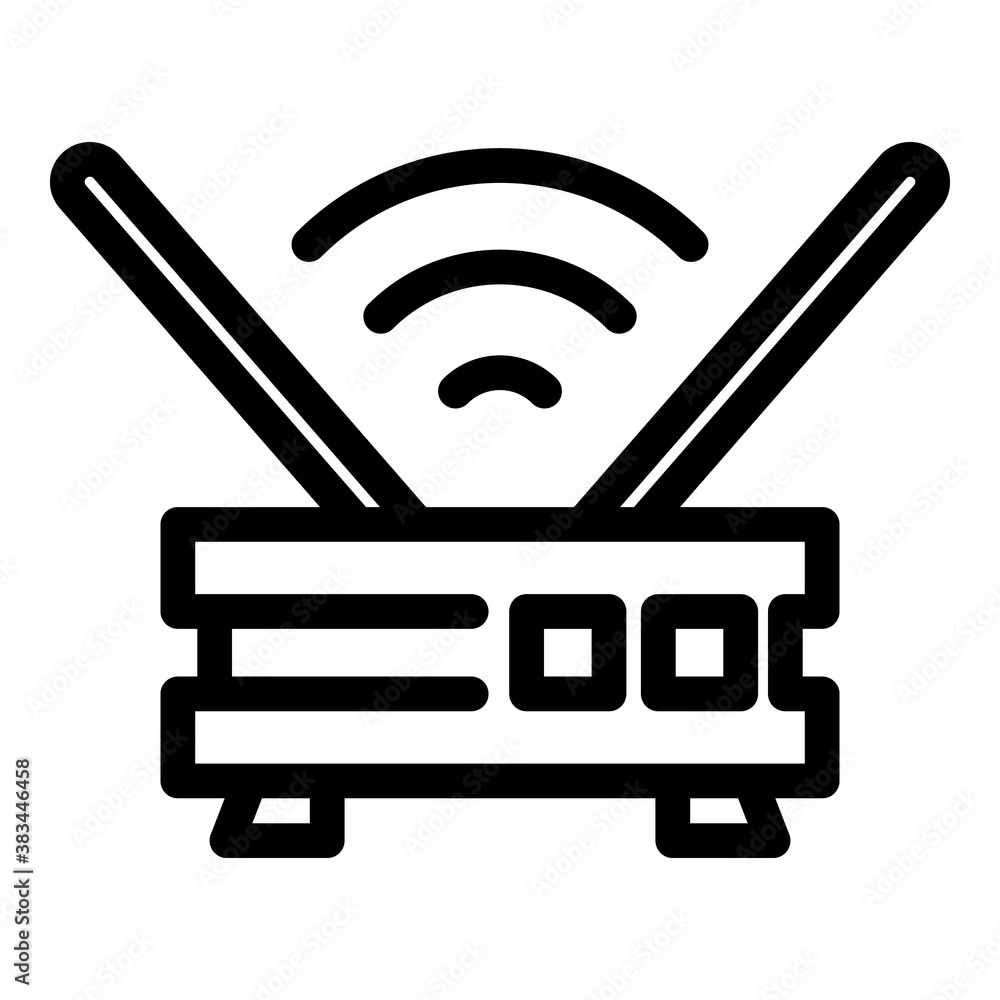 Connection modem icon. Outline connection modem vector icon for web ...