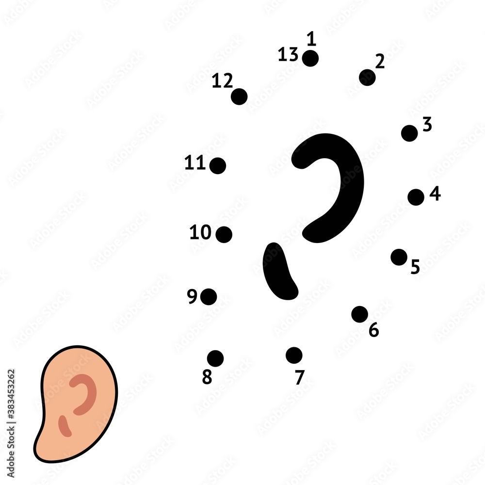 Connect the dots game for kids. Body parts dot to dot activity page ...