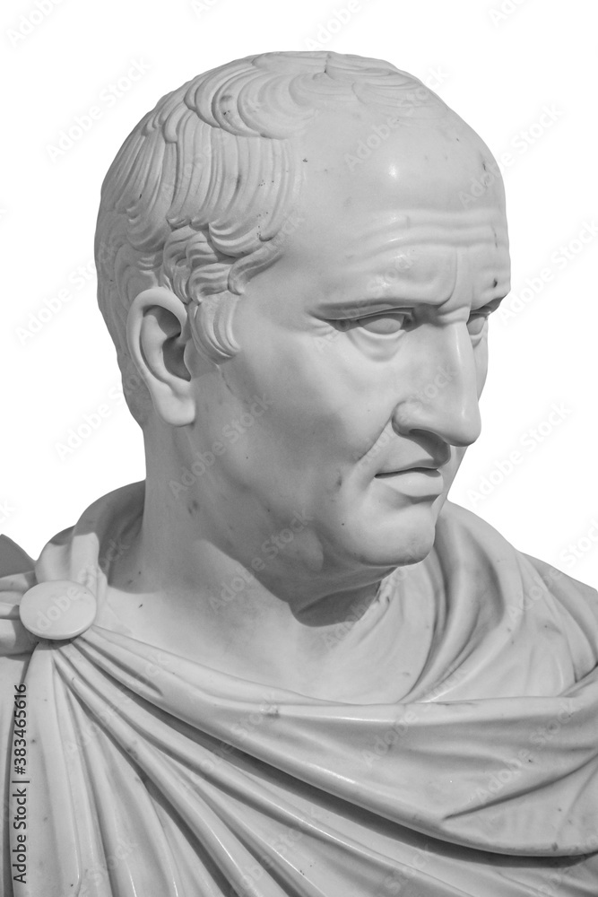 Cicero, the greatest ancient roman orator, marble statue in front of ...