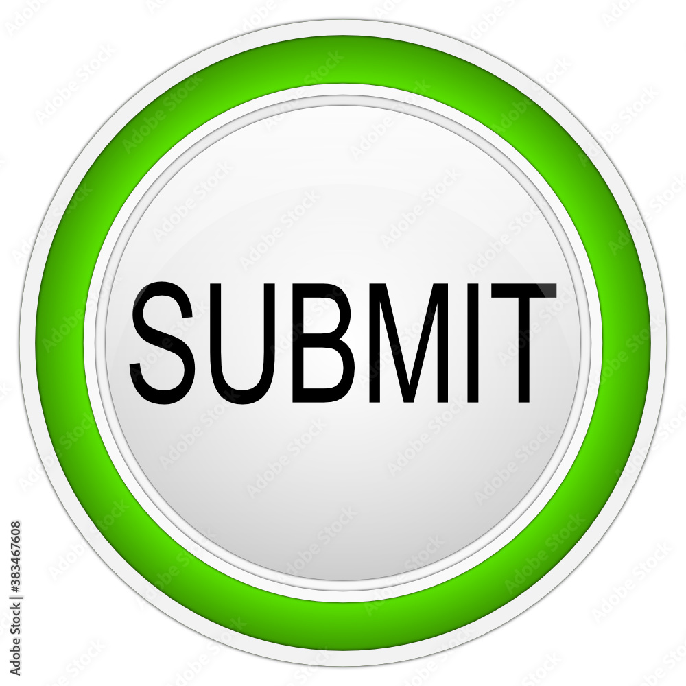 Submit Button on white backround - illustration Stock Vector | Adobe Stock