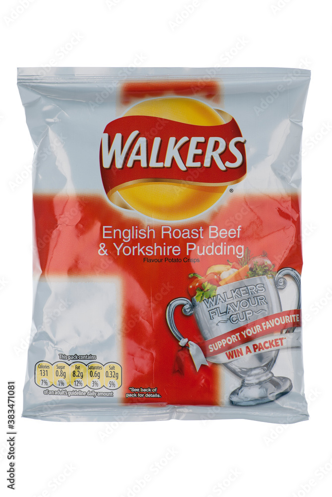 Packet of Walkers World Cup English Roast Beef & Yorkshire Pudding ...