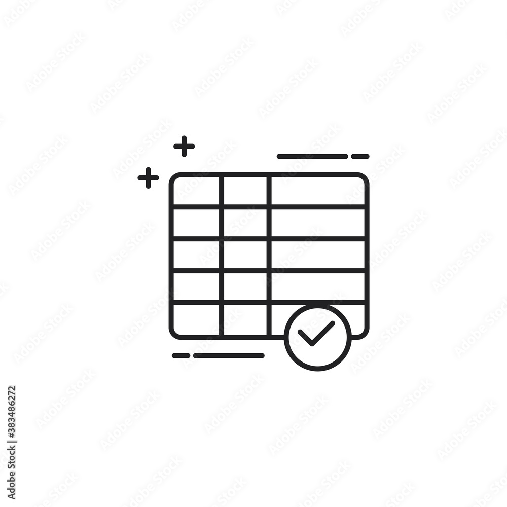 Schedule icon. Frequency table symbol modern, simple, vector, icon for ...