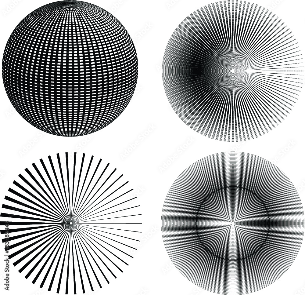 Lines in Circle Form . Vector Illustration .Technology zigzag round ...