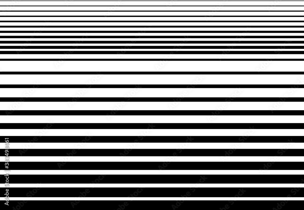 Halftone random horizontal straight parallel lines, stripes pattern and ...