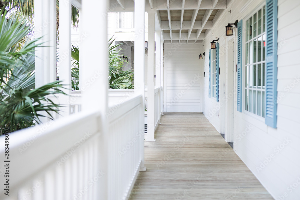 Modern white timber hampton timber style home balcony verandah porch ...