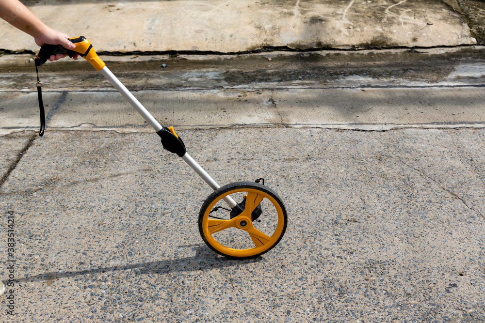 Distance measuring wheel device. Rolling distance measurement tool ... Distance measuring wheel device. Rolling distance measurement tool ...