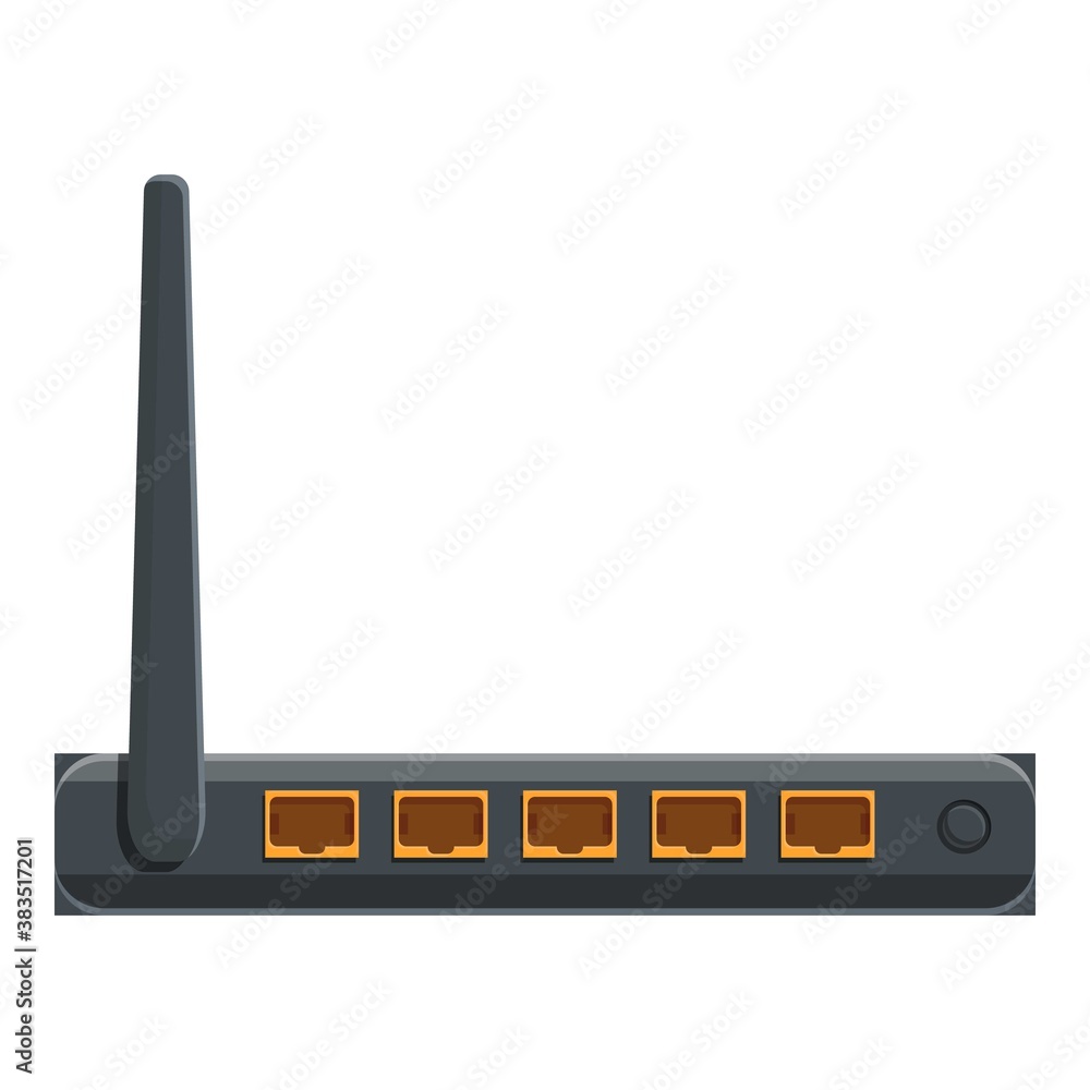 Wifi modem cable port icon. Cartoon of wifi modem cable port vector ...