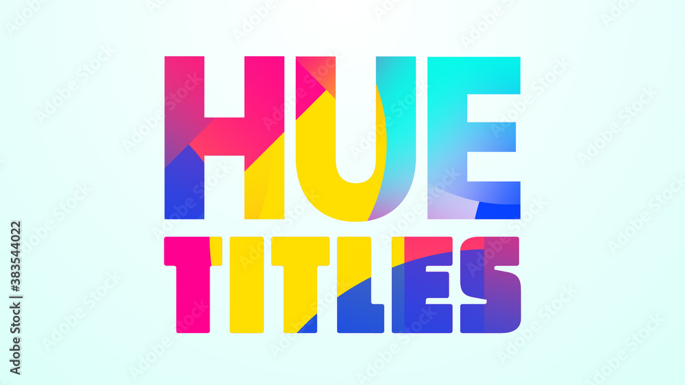 Hue Multicolor Graphics Titles Stock Template | Adobe Stock