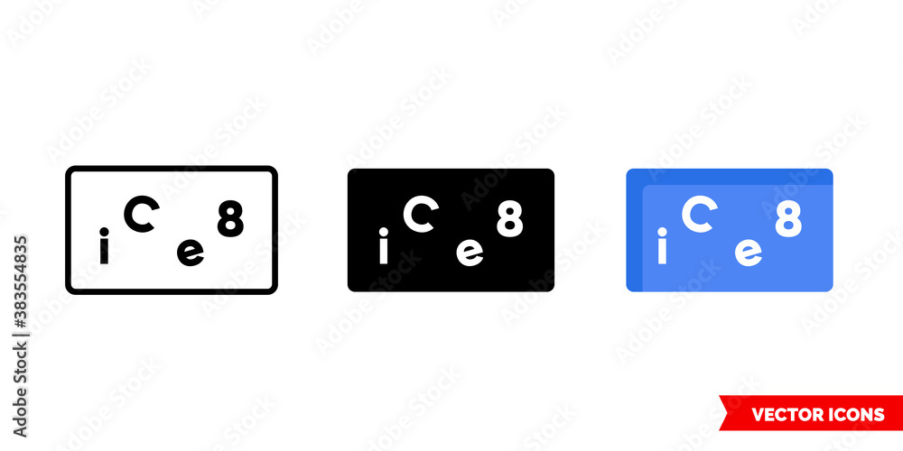 CAPTCHA icon of 3 types color, black and white, outline. Isolated ...