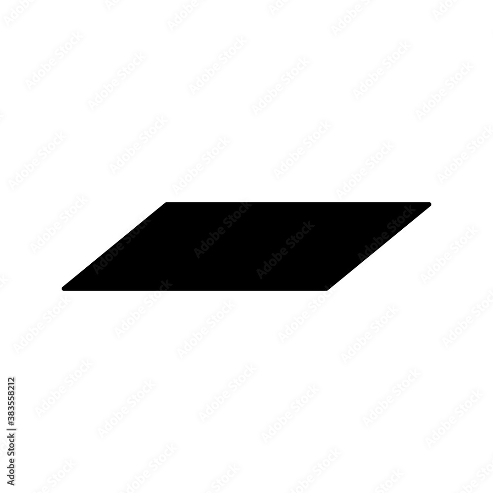 parallelogram shape illustration vector graphic. basic shape perfect ...