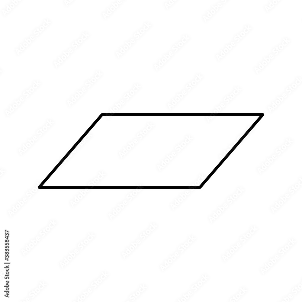 parallelogram shape illustration vector graphic. basic shape perfect ...