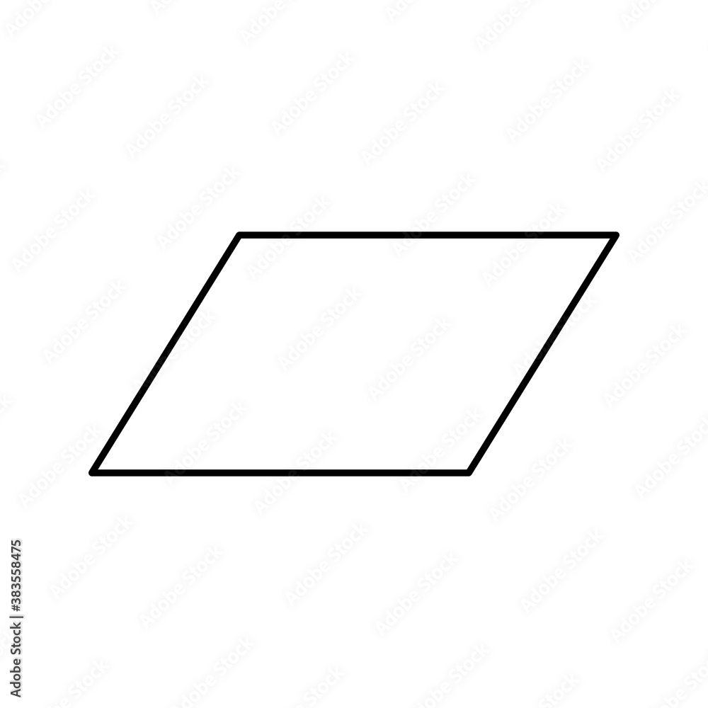 parallelogram shape illustration vector graphic. basic shape perfect ...