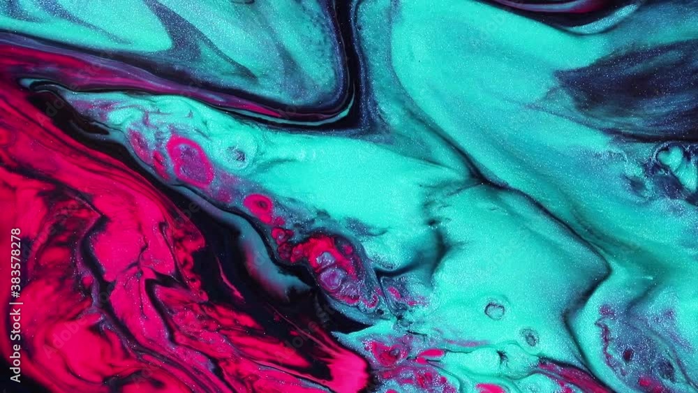 Fluid art painting video, modern acryl texture with flowing effect ...