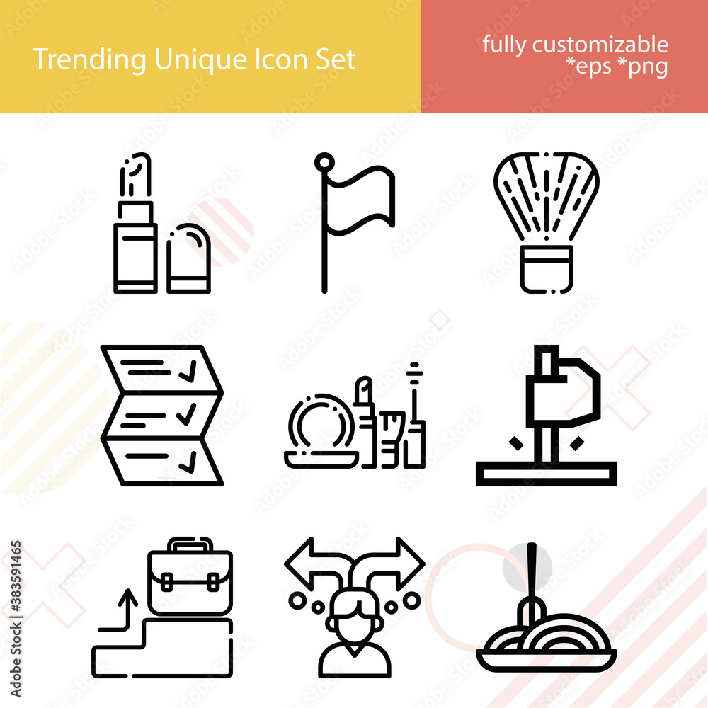 Simple set of appearances related lineal icons. Stock Vector | Adobe Stock