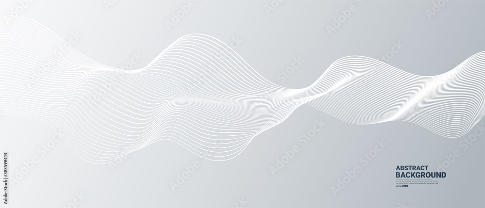 Abstract white background with wavy lines. Stock Vector | Adobe Stock