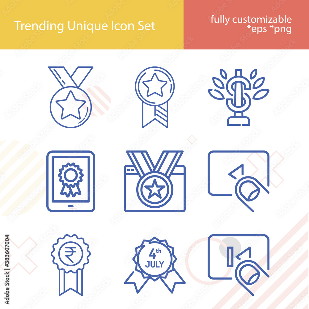 Simple set of reinforce related lineal icons. Stock Vector | Adobe Stock