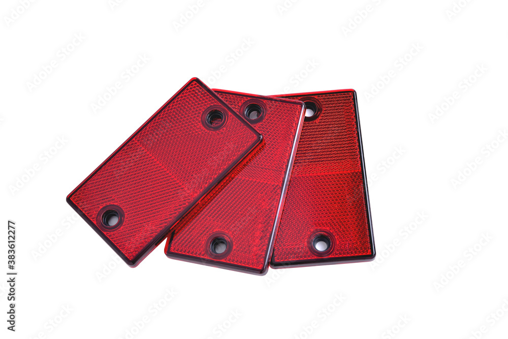 reflectors of red color to indicate car trailers and dimensions of ...