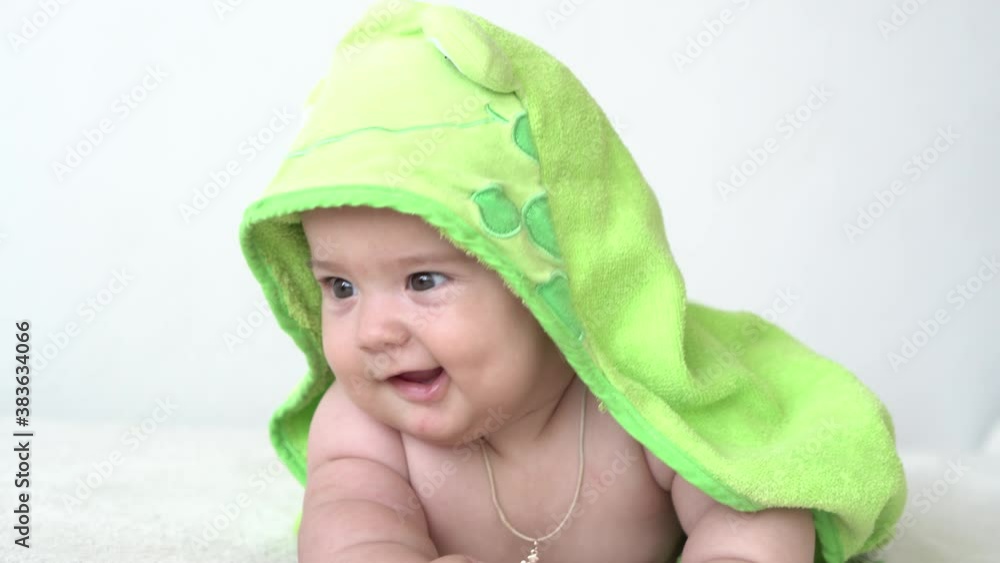 Childhood, daily routine, hygiene infant concepts - Close-up Happy kid ...