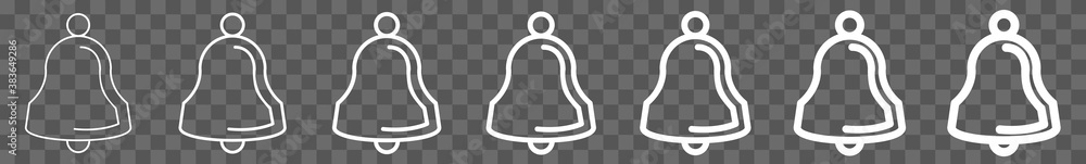 Bell Icon White | Bells Illustration | Jingle Ring Symbol ...