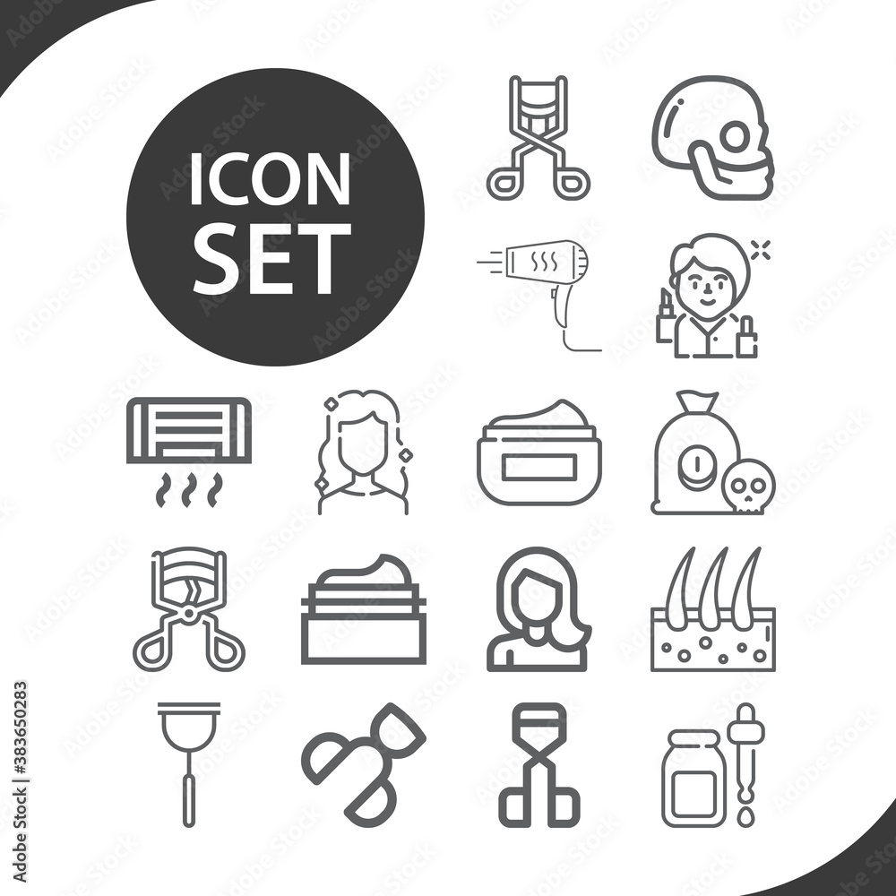 Simple set of scalp related lineal icons. Stock Vector | Adobe Stock