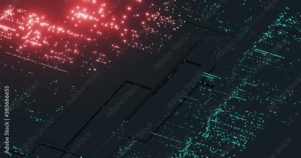 Stockvideo CODE caption on the abstract screen made of text and numeric ...