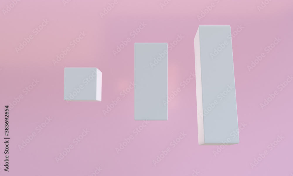 Pink Box 3d minimalist style design, Scene podium mock up presentation ...