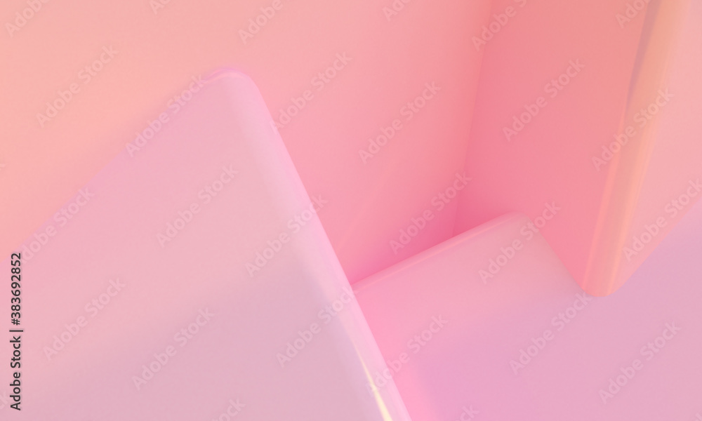 Pink Box 3d minimalist style design, Scene podium mock up presentation ...