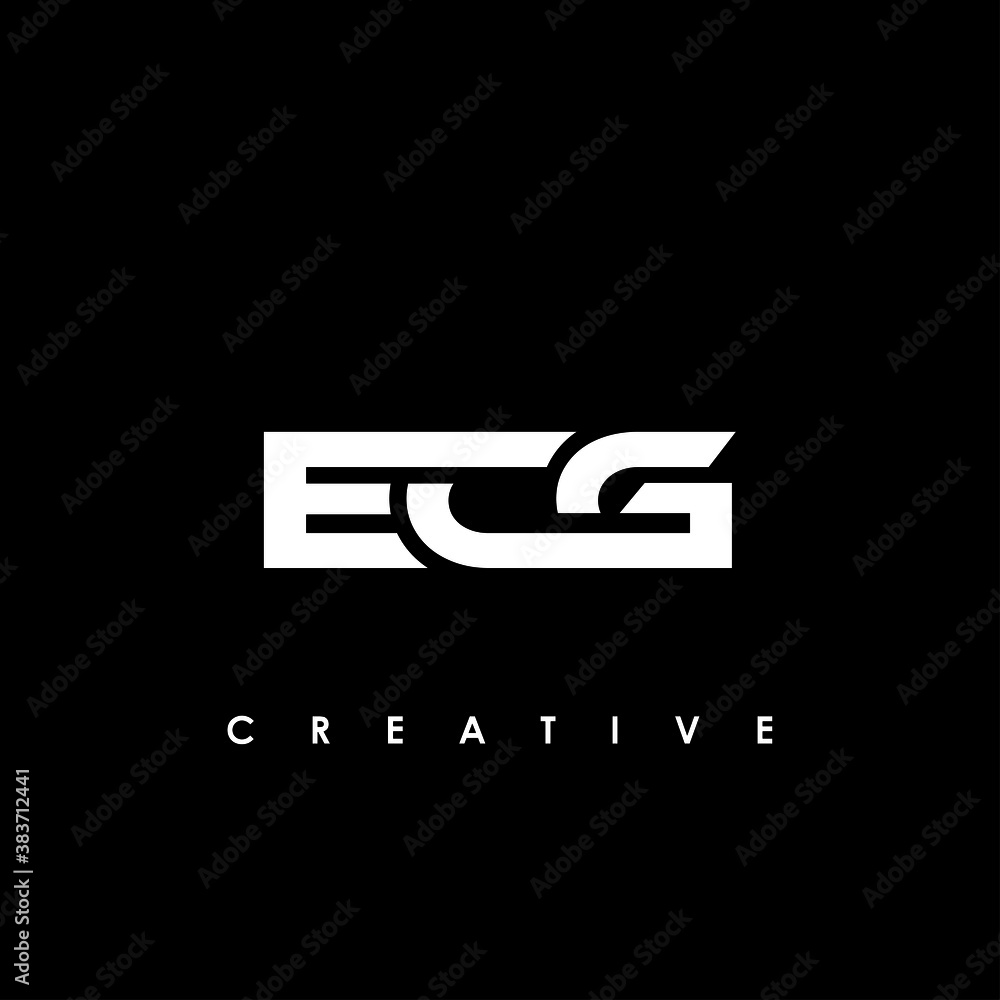 ECG Letter Initial Logo Design Template Vector Illustration Stock ...