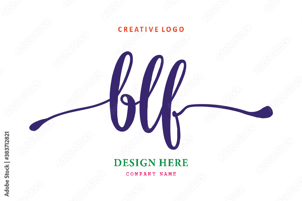 pharmacy logo composition of the letter BLF is simple, easy to ...