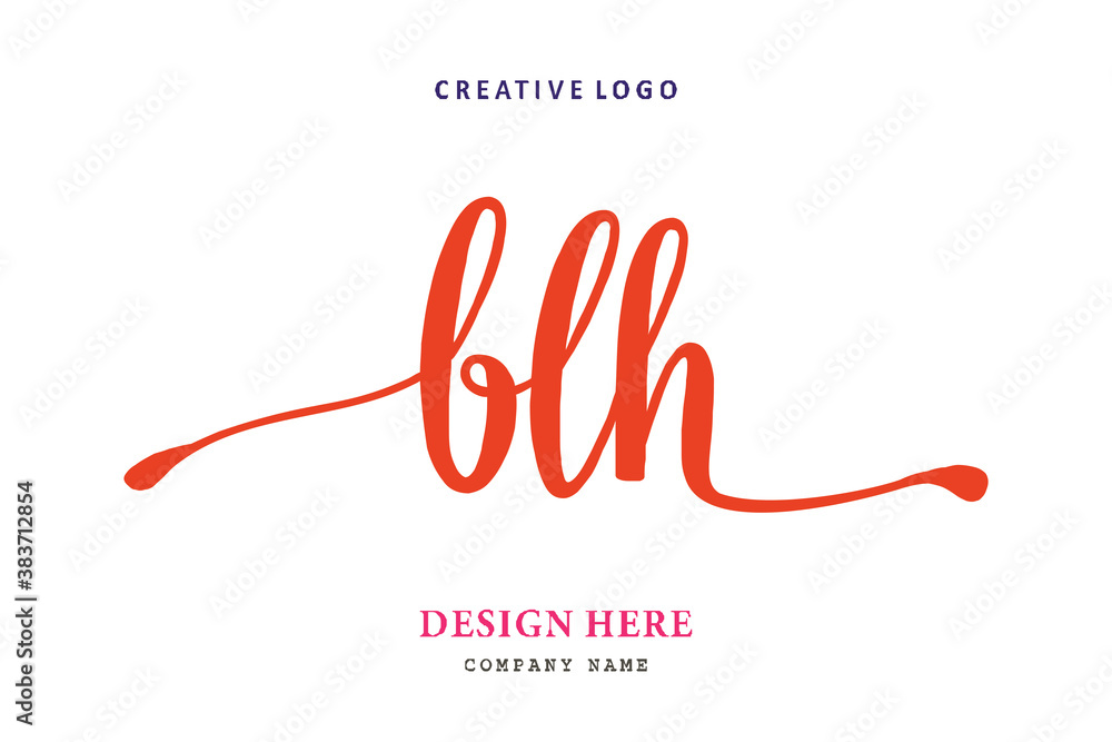pharmacy logo composition of the letter BLH is simple, easy to ...