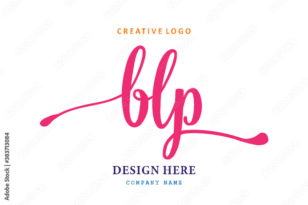 pharmacy logo composition of the letter BLP is simple, easy to ...