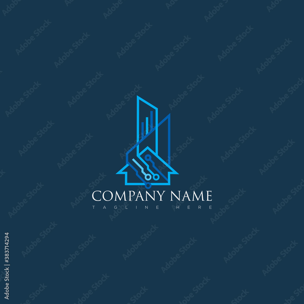 Smart House Logo vector. realestate tech logo and realestate logo ...