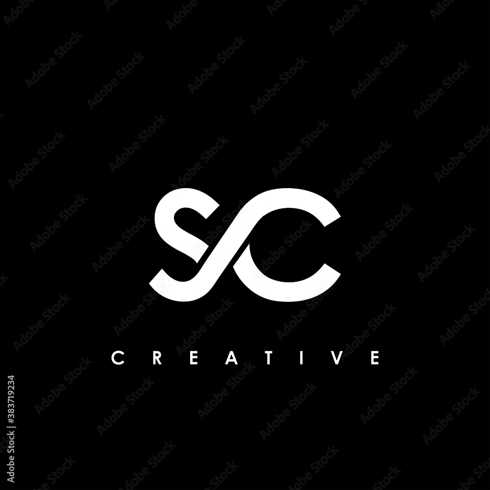 SC Letter Initial Logo Design Template Vector Illustration Stock Vector ...