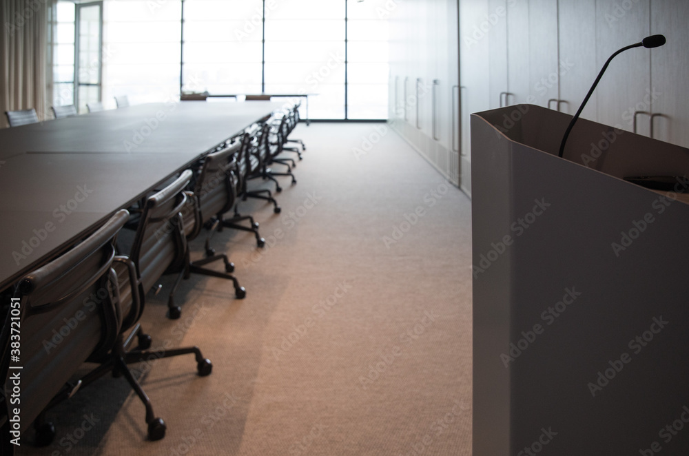 A conference business room for training and business activities with ...