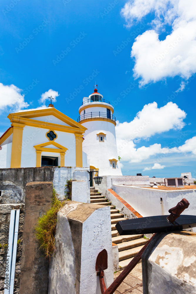 Guia Fortress lighthouse in Macau Stock Photo | Adobe Stock