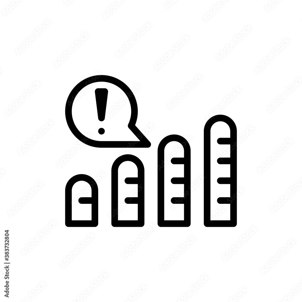 no network icon in line style. vector illustration for graphic design ...