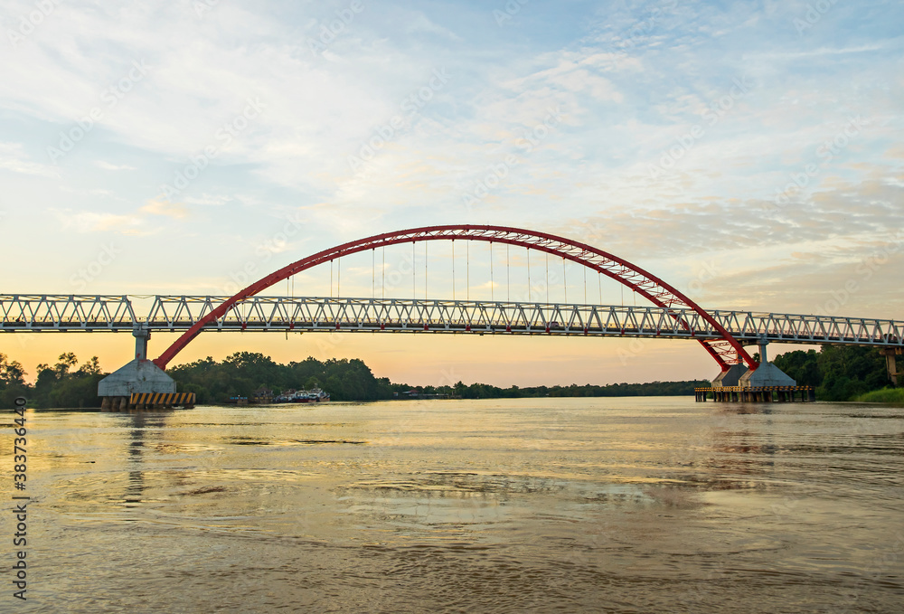 Kahayan Bridge, icon and landmark of Palangka Raya city, the biggest ...